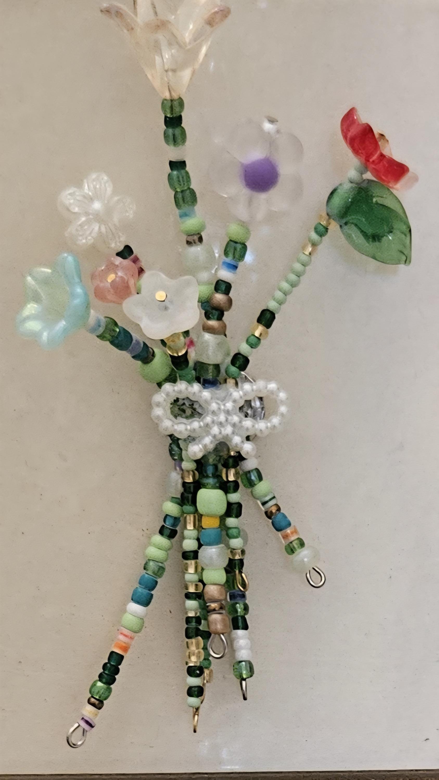 Beaded Flower Bouquet Magnet - Etsy
