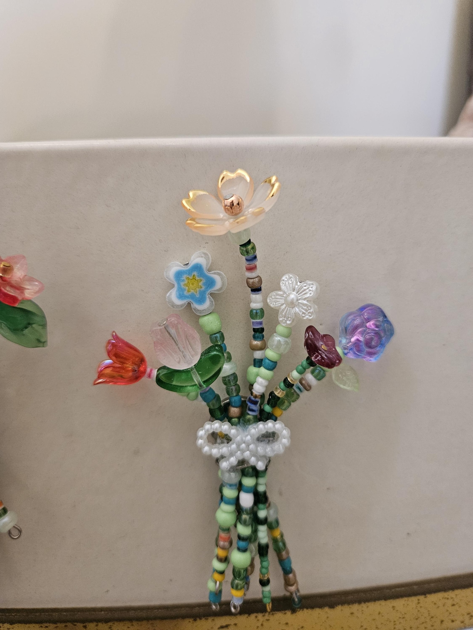 Beaded Flower Bouquet Magnet - Etsy