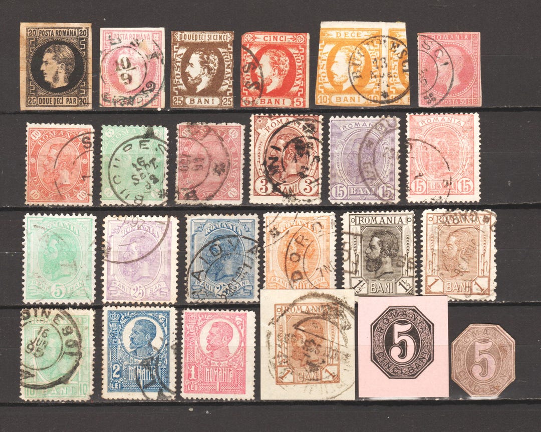 Romania 1871 - 1918, Collection of Used Vintage Stamps, High Catalog ...