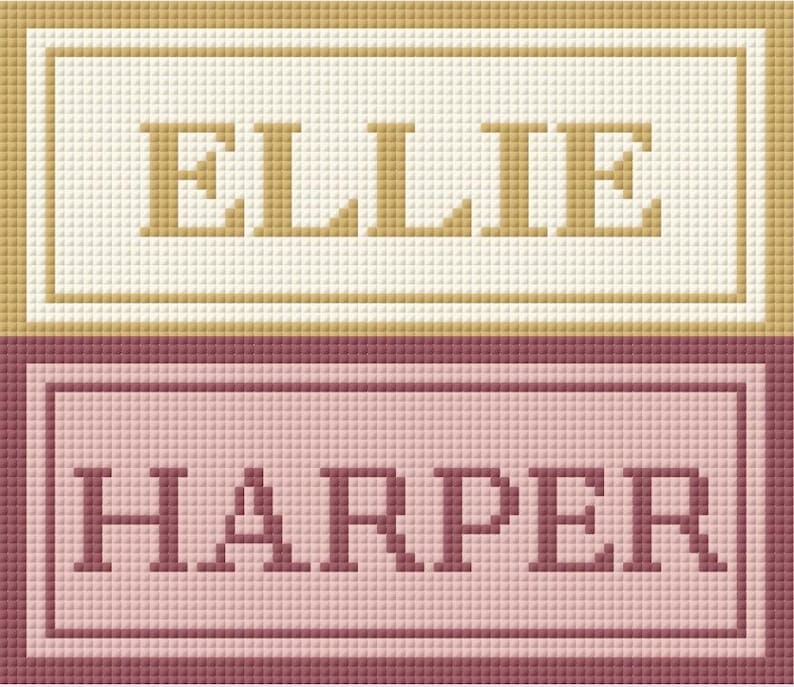 Custom Name Cross Stitch Pattern | Personalized Name Design | Simple ...
