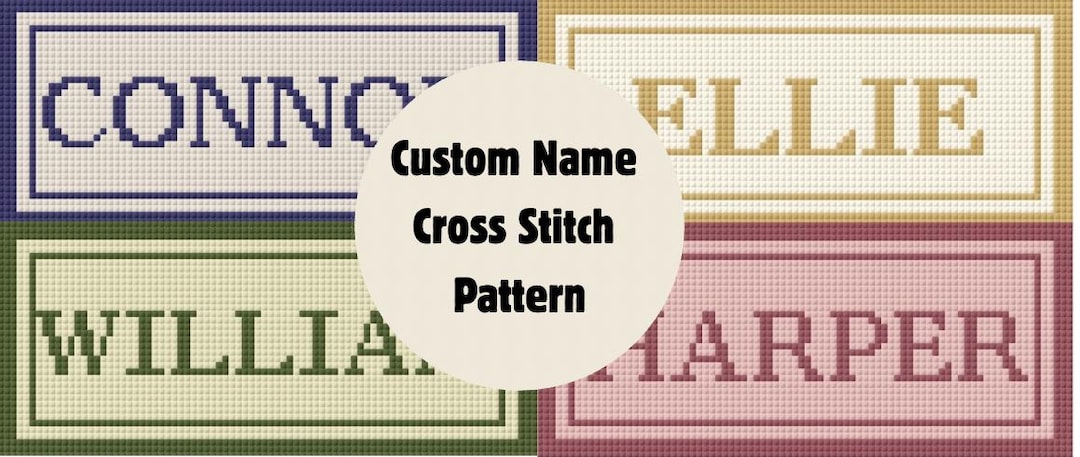 Custom Name Cross Stitch Pattern | Personalized Name Design | Simple ...
