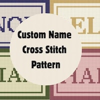 Personalized Name Cross Stitch Pattern, Custom Name Cross Stitch ...