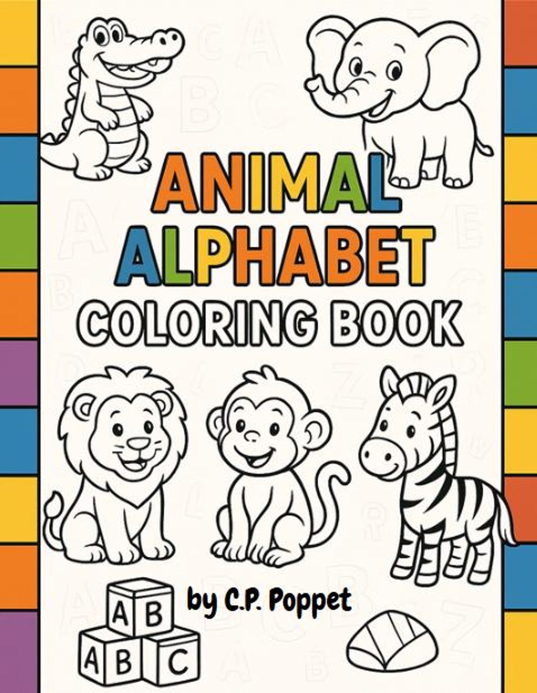 Animal Alphabet Coloring and Tracing Book - Etsy