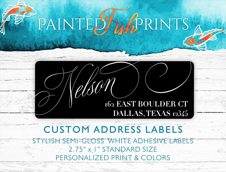 Calligraphy Address Labels | Personalized Return Address Labels ...