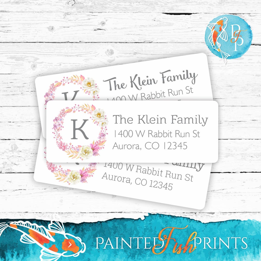 Flower Address Labels | Personalized Return Address Labels, Spring ...
