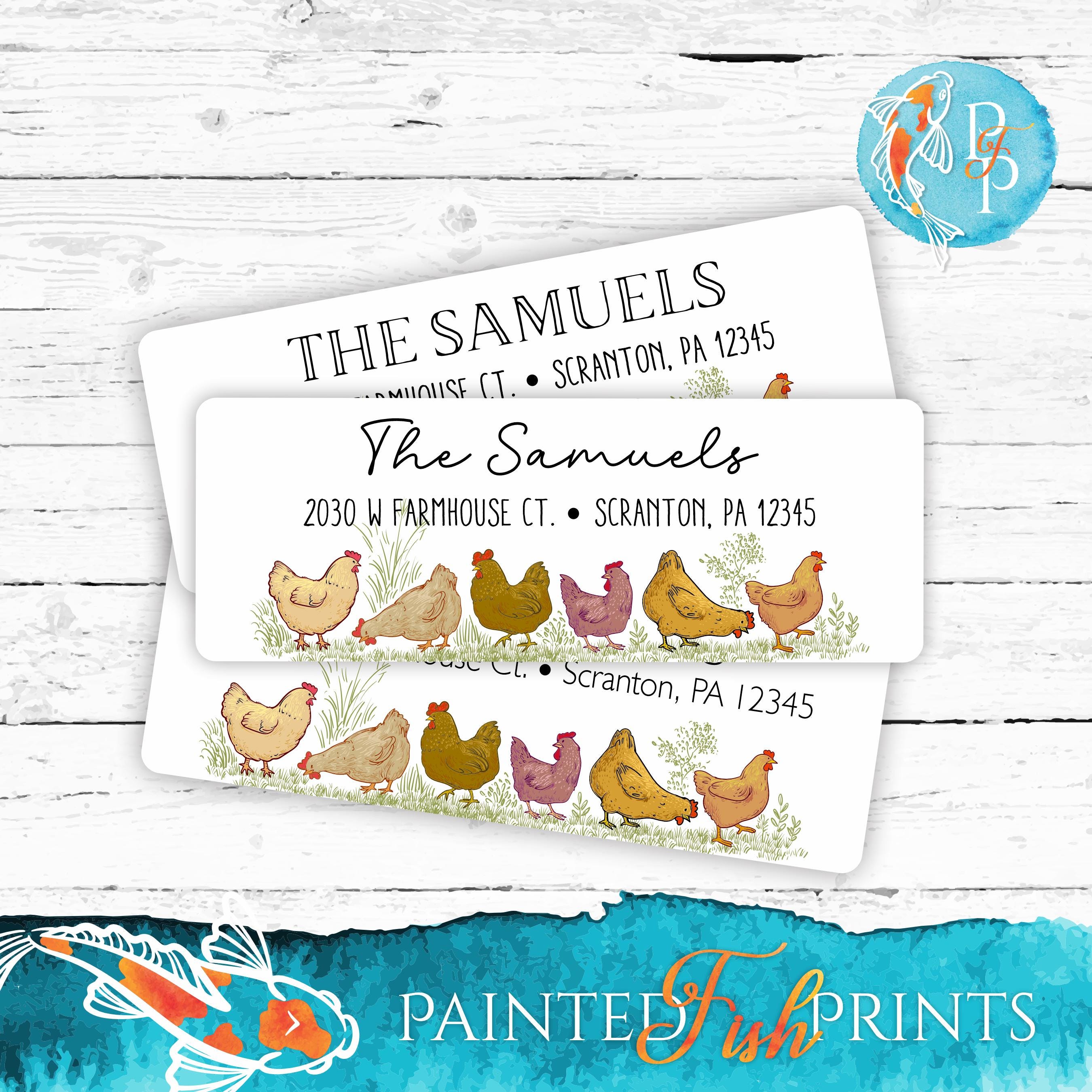 Chicken Address Labels | Personalized Return Address Labels, Chicken ...