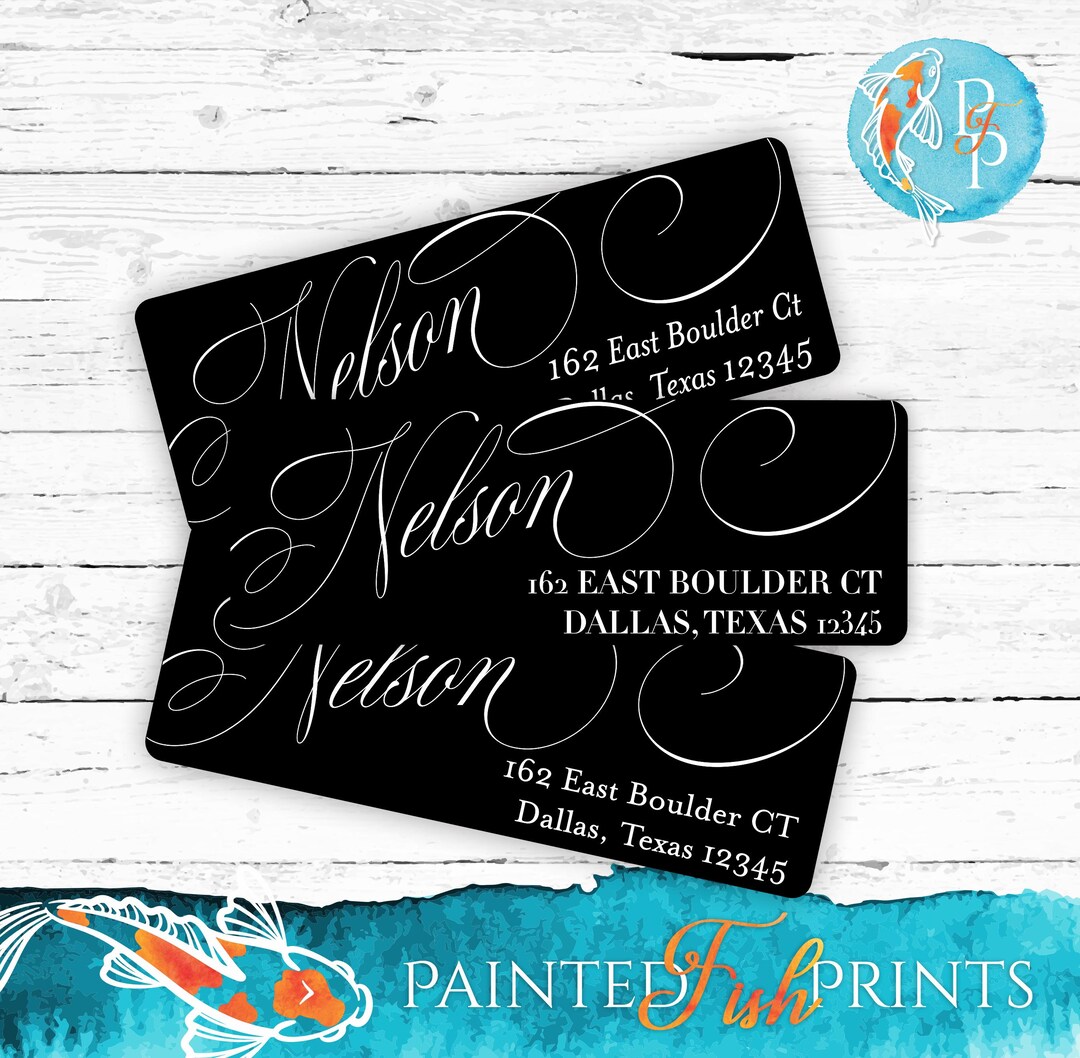 Calligraphy Address Labels | Personalized Return Address Labels ...