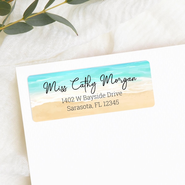 Ocean Envelope Stickers - Etsy