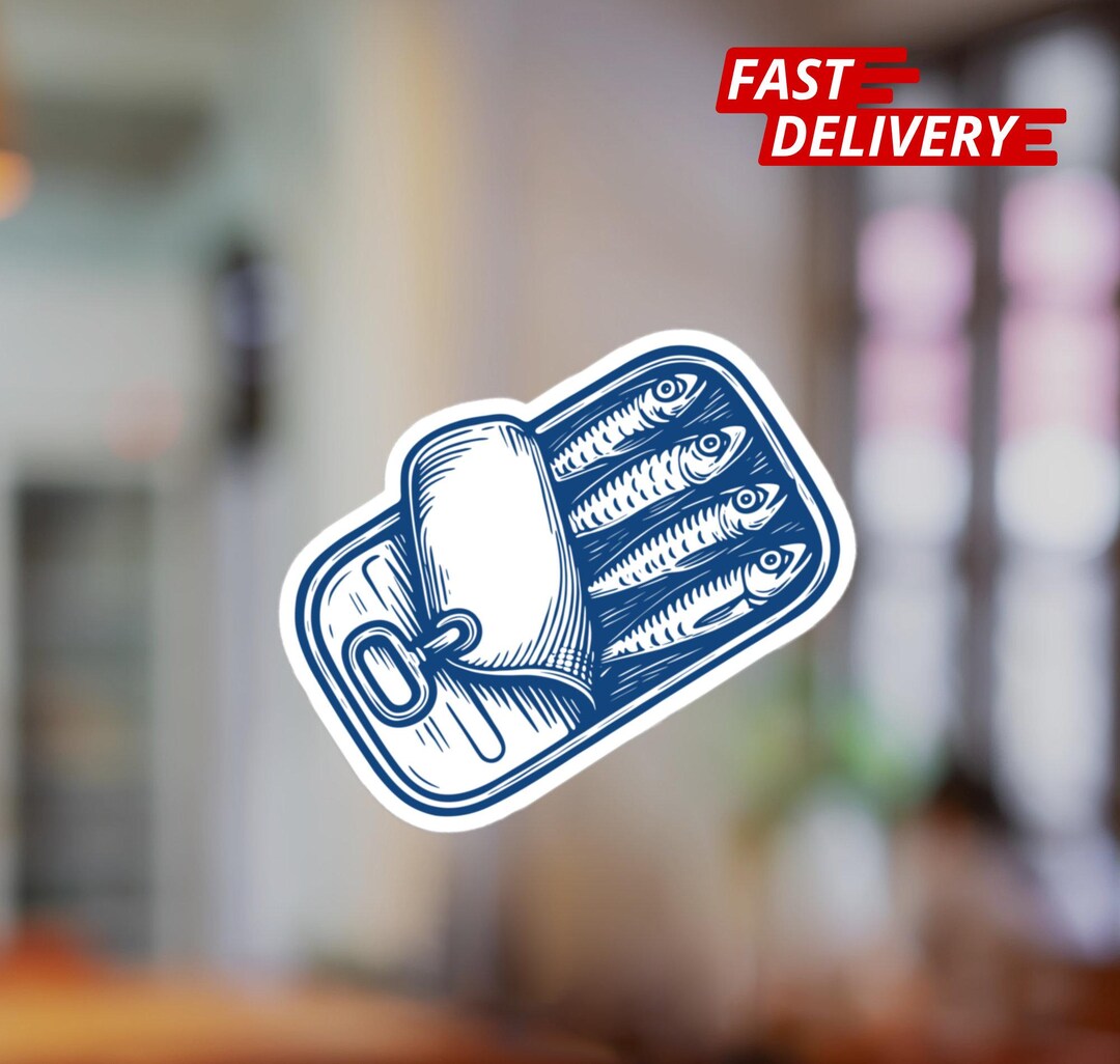Sardines in a Can Sticker: Vintage-style Foodie Decal - Etsy
