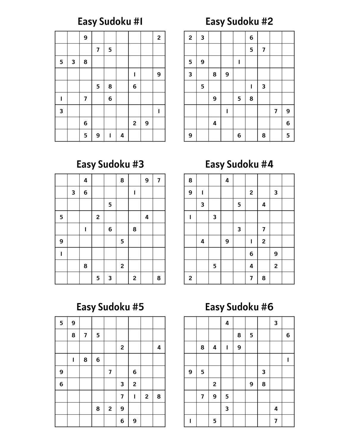 1020 Printable Sudoku Puzzle Book - Hard Level Collection With ...