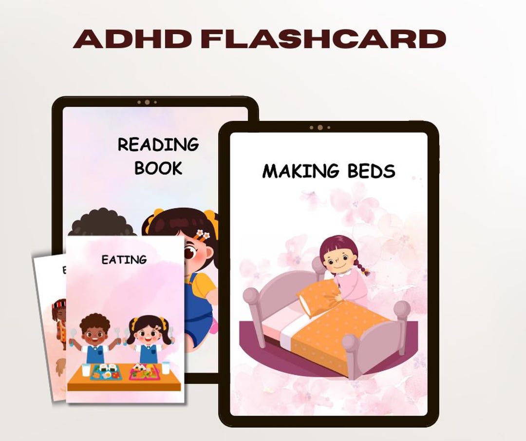 ADHD Flashcards for Kids, Fun Learning Tools, Enhance Focus & Memory ...