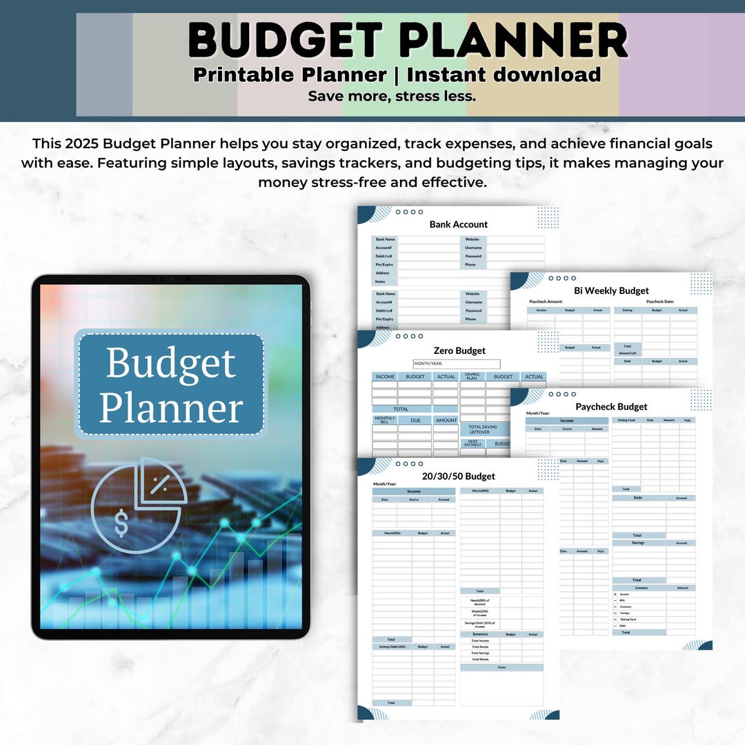 Budget Planner, Monthly Expense Tracker, Financial Organizer, Savings ...