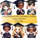 Graduation Kids Clipart Set – 14 Cute Children in Caps and Gowns ...