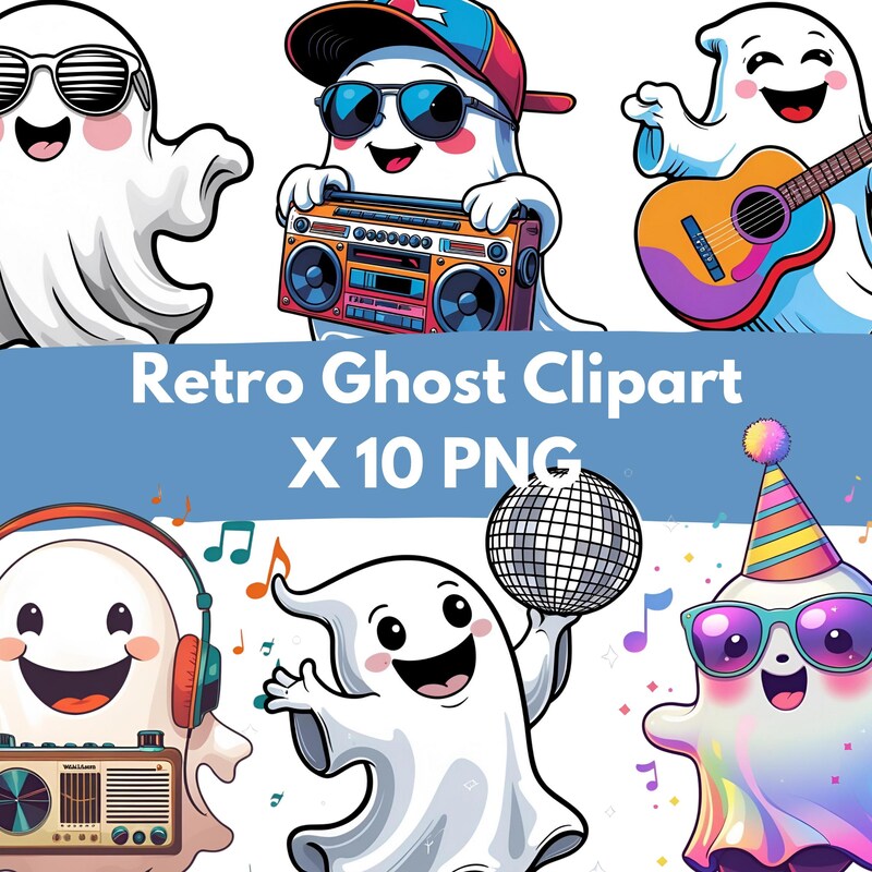 Ghost 90s Clipart - Etsy