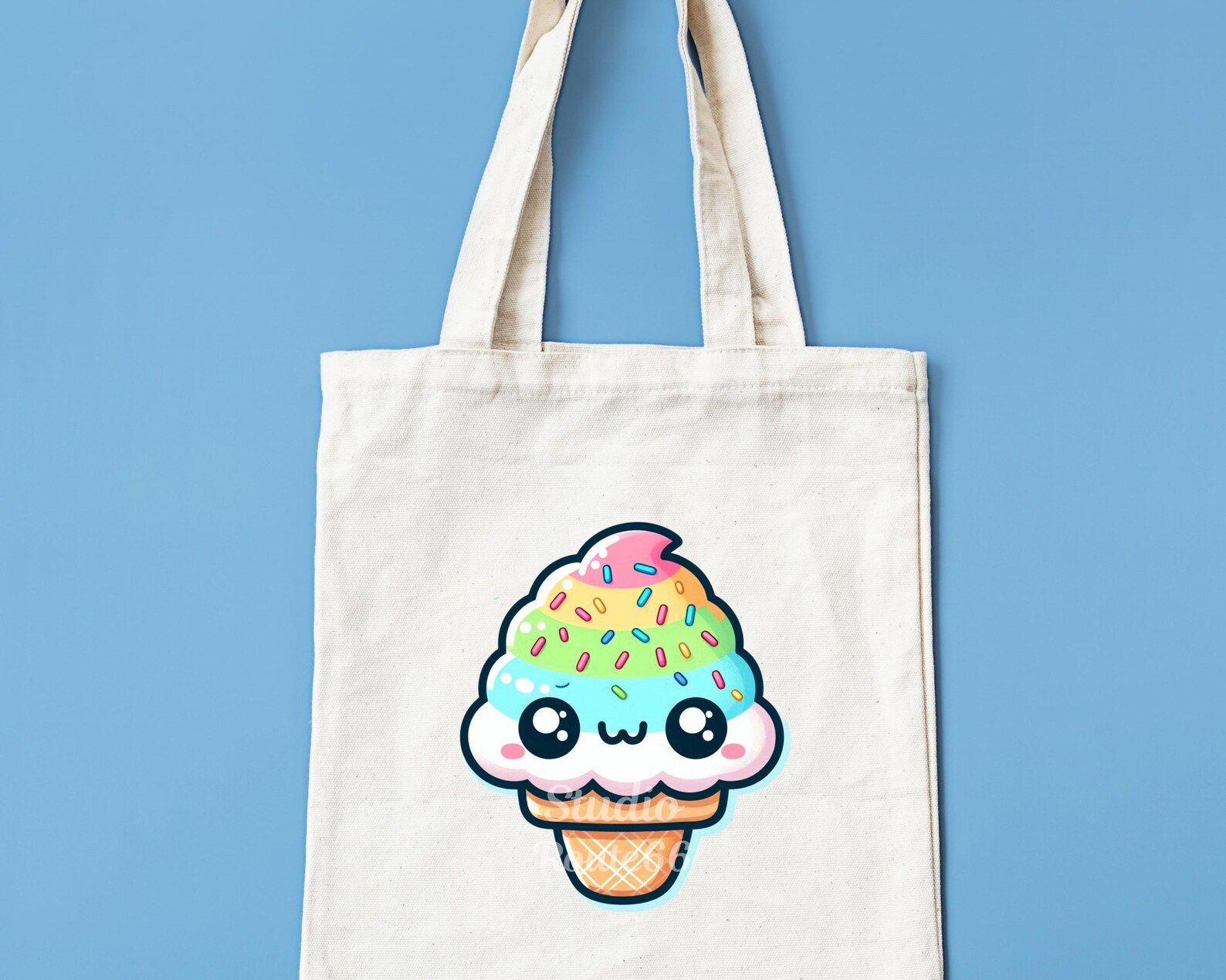 Cute Ice Cream and Popsicle Clipart, Kawaii Summer Treats PNG, Smiling ...