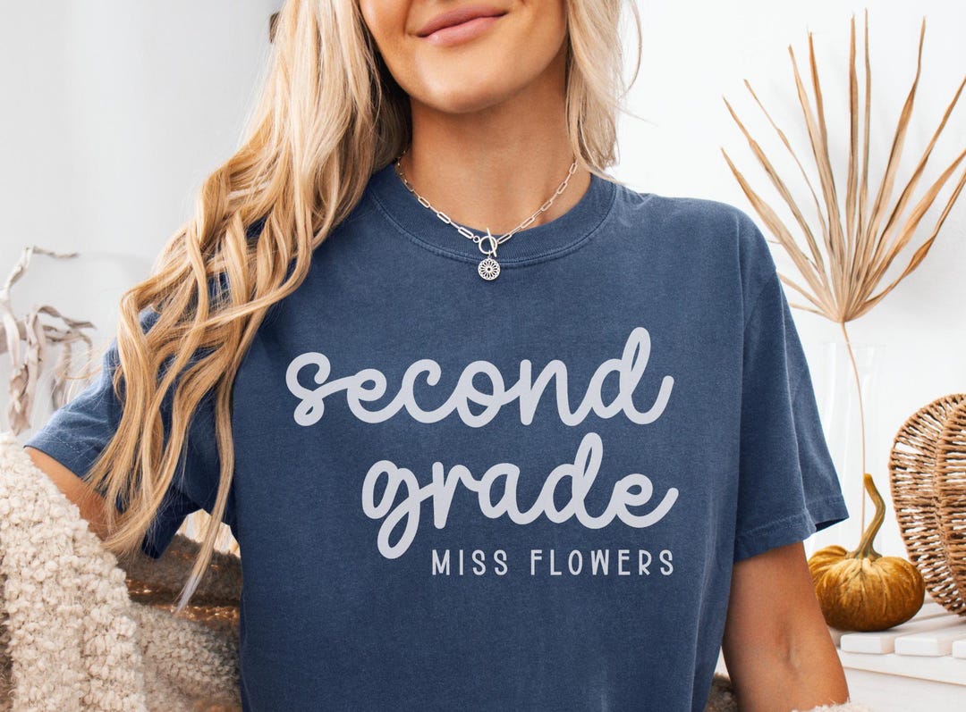 2nd Grade CUSTOM Teacher Shirt, Personalized 2nd Grade Teacher T Shirt ...