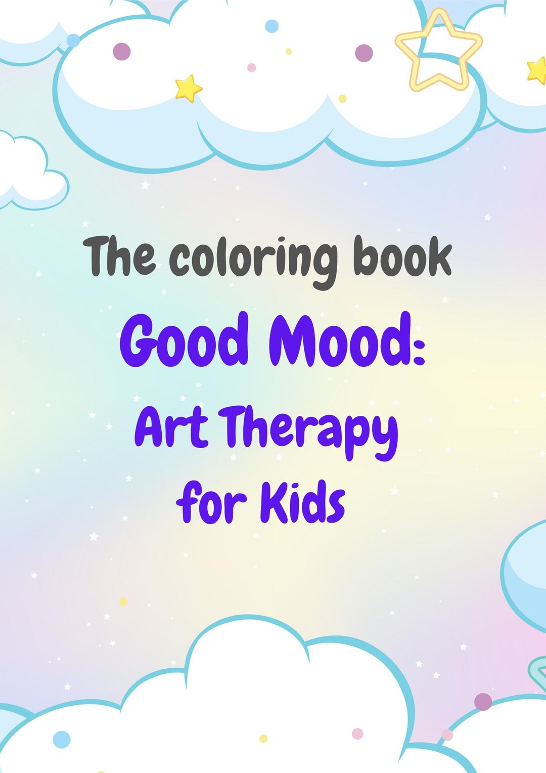 Art Therapy Coloring Book for Kids. 13 Printable Pages. Good Mood PDF ...