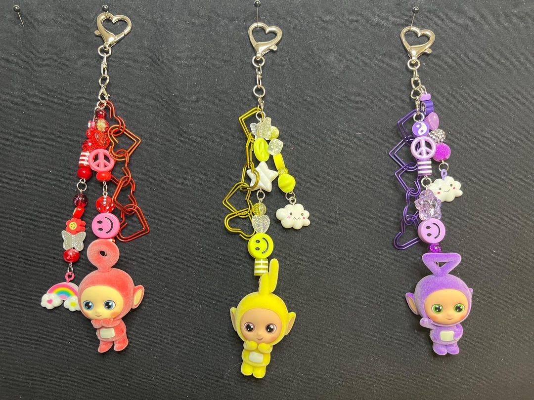 Teletubbies Bag Charms Key Chains, Key Rings, Great for a Rear View ...