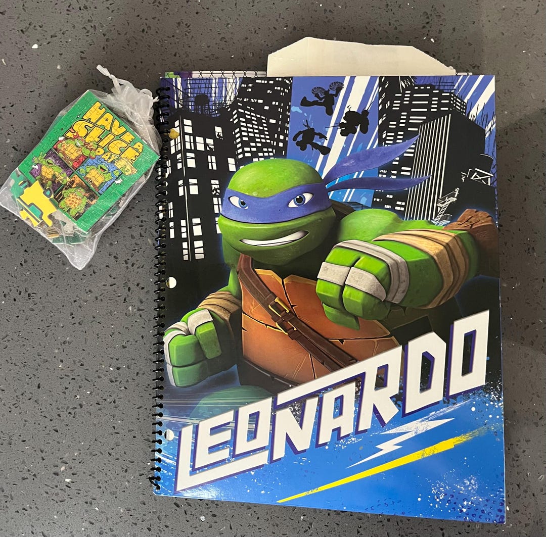 TMNT Leonardo Junk Journal Kids Activity Coloring Book-teenage Mutant ...