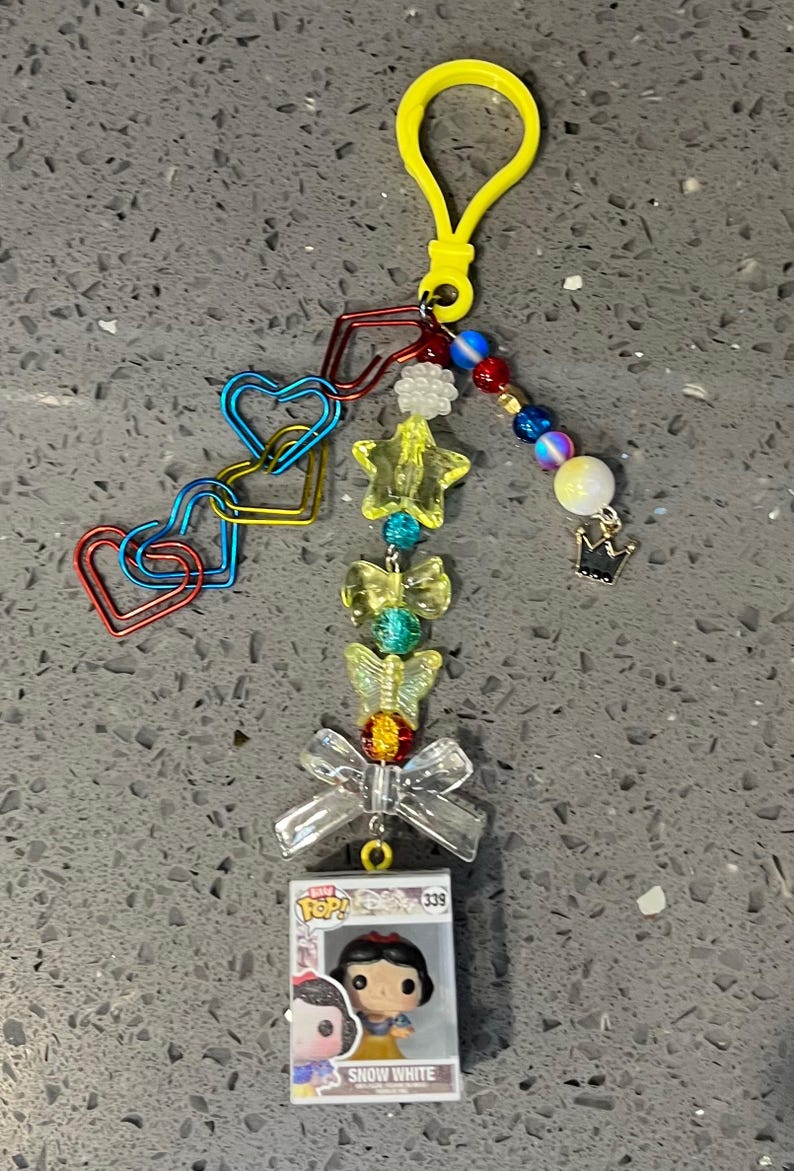 Disney Princess Funko Bitty Pop Backpack Keychain Charms - Etsy