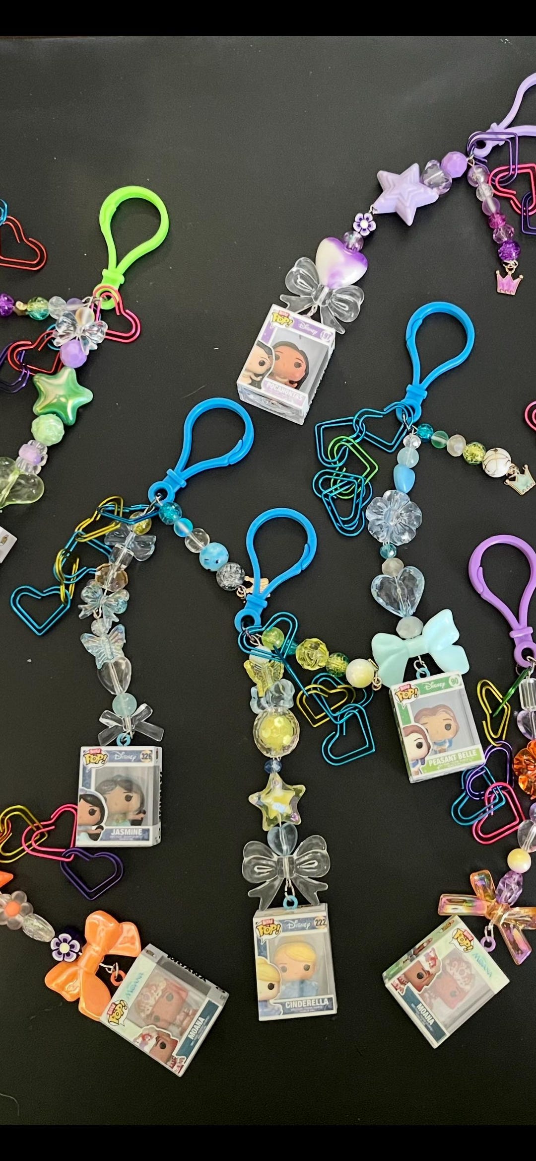 Disney Princess Funko Bitty Pop Backpack Keychain Charms - Etsy