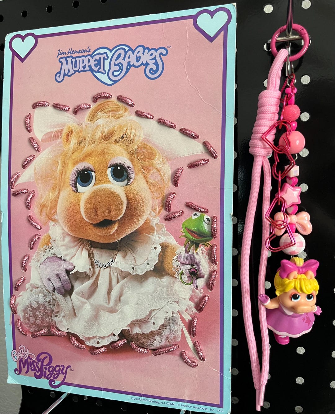 Muppet Babies Vintage 1984 Colorform Baby Miss Piggy Sewing Card With a ...