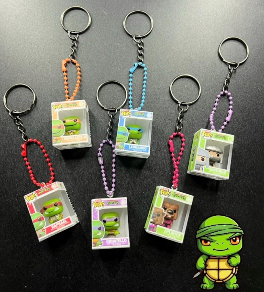 Teenage Mutant Ninja Turtle (TMNT) Funko Bitty Pop Keychains 4-6 - Etsy