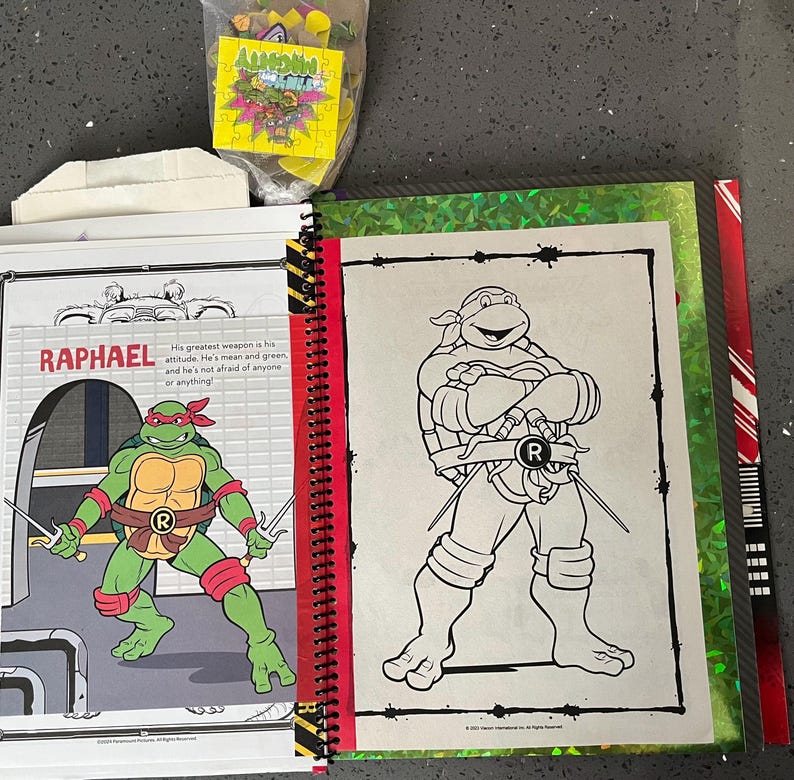 TMNT Raphael Junk Journal Kids Activity Coloring Book-teenage Mutant ...