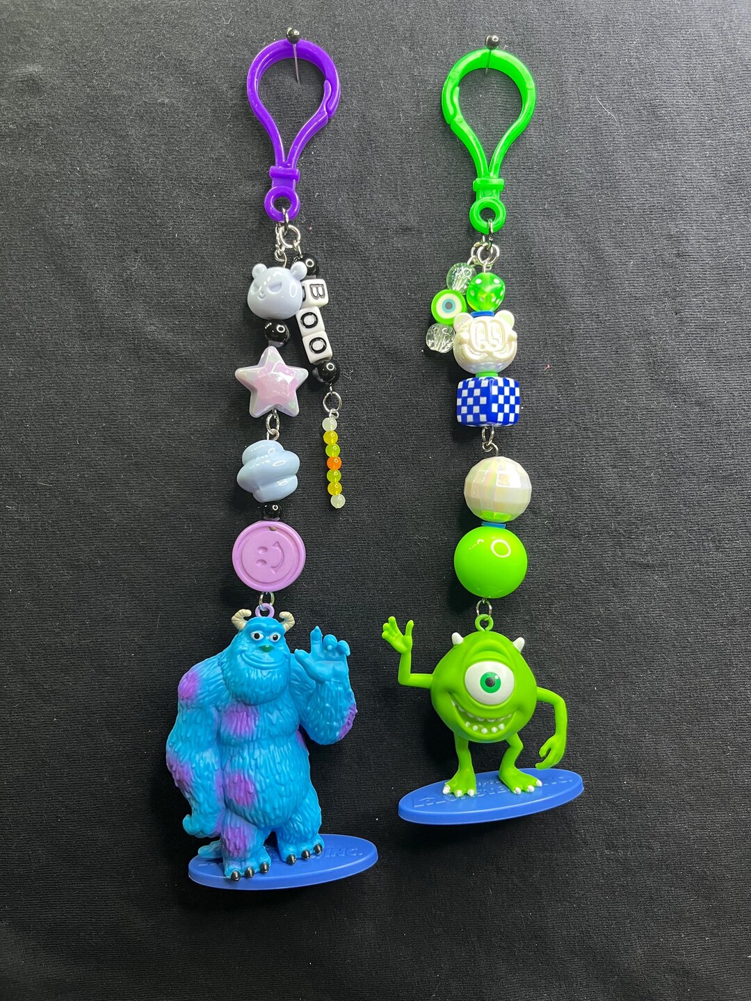 Disney Monster Inc. Sully, Mike Wazowski-key Chain, Bag Charm, Key Ring ...