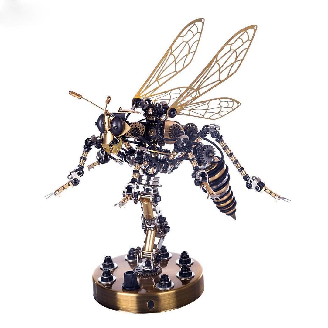3D Metal DIY Mechanical Wasp Insects Puzzle Model Kit Assembly Jigsaw ...