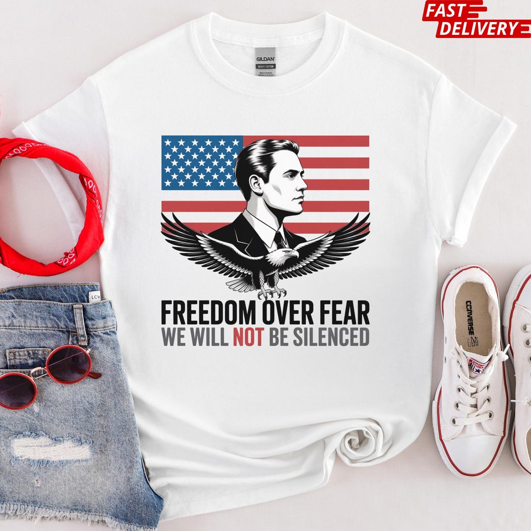 Freedom Over Fear Eagle USA Flag Patriotic Shirt - Etsy