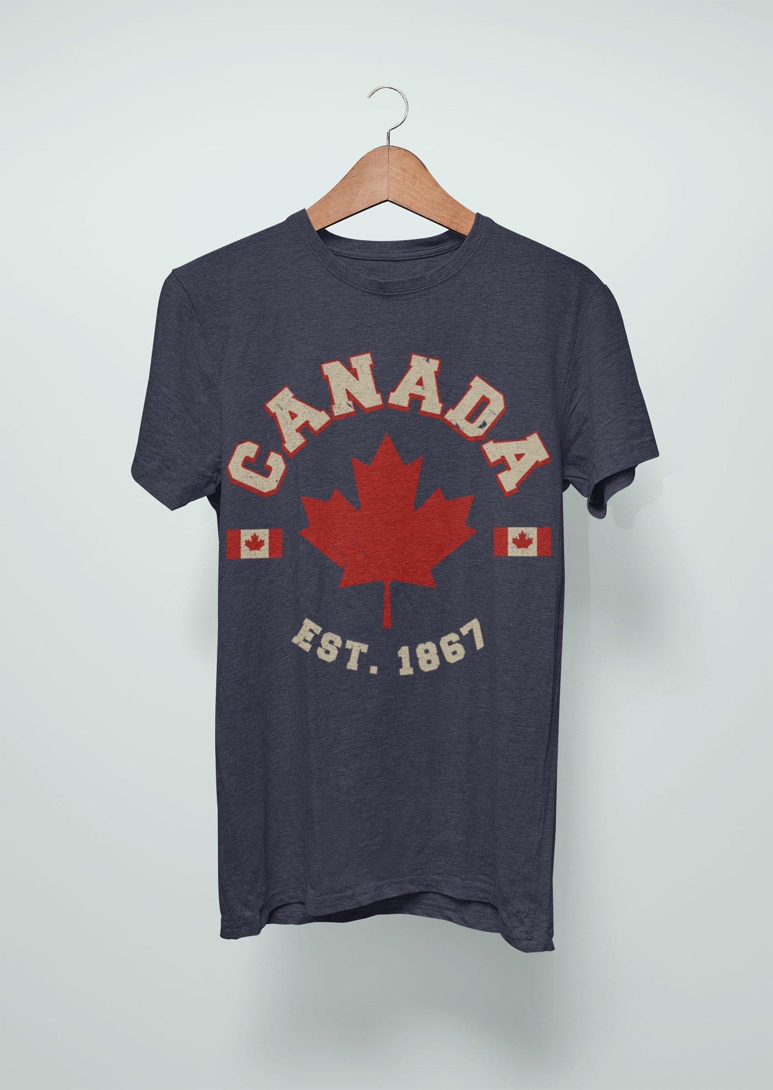 Vintage Canada T-shirt: Retro Maple Leaf Graphic, Est. 1867 - Etsy