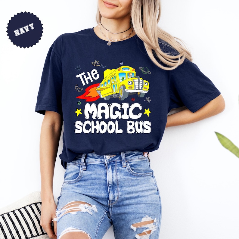 The Magic School Bus Shirt: Retro Cartoon Teacher Tee - Etsy