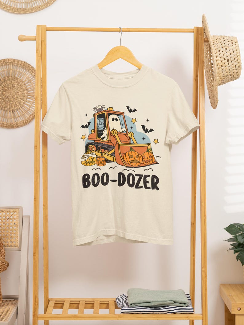 Boo Dozer Halloween Shirt: Funny Ghost Pumpkin Tee - Etsy