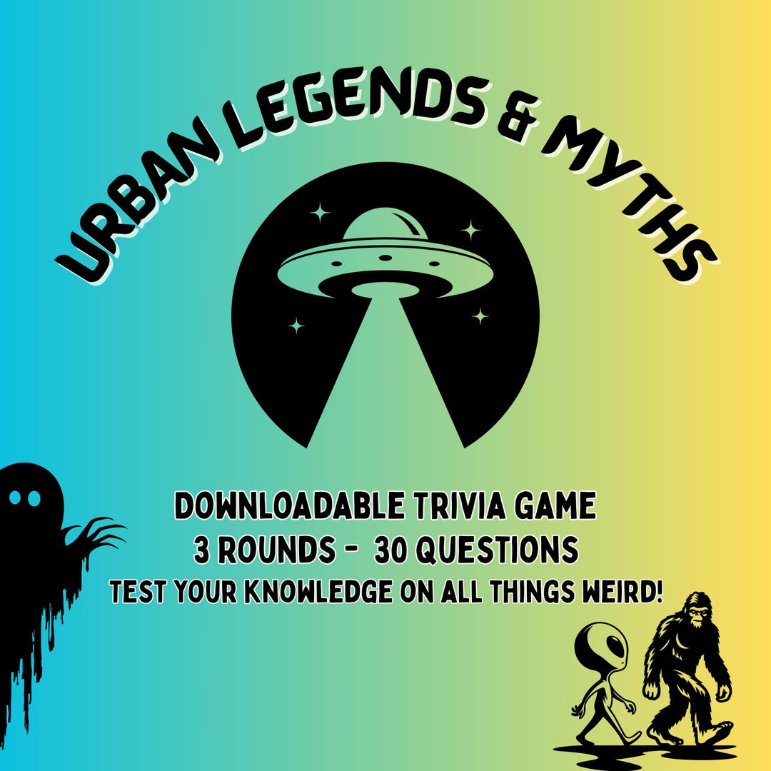 Urban Legends Trivia Game: Spooky Myths, Family Game Night ...