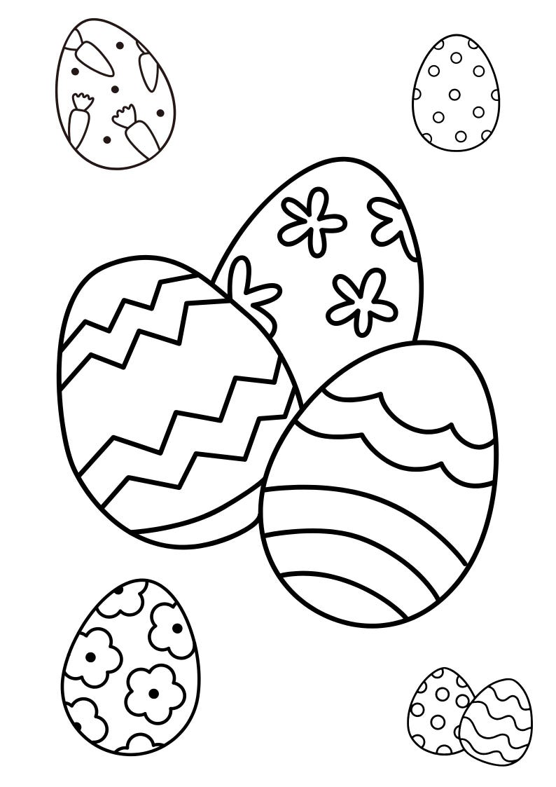 Easter Colouring Sheets Printable - for Kids - Age 2+ - Etsy