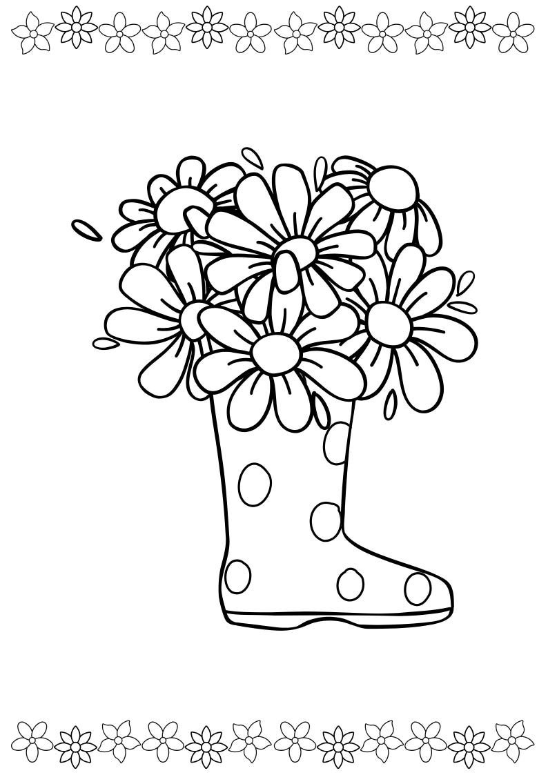 Spring Time Colouring Sheets Printable - for Kids - Age 2+ - Etsy