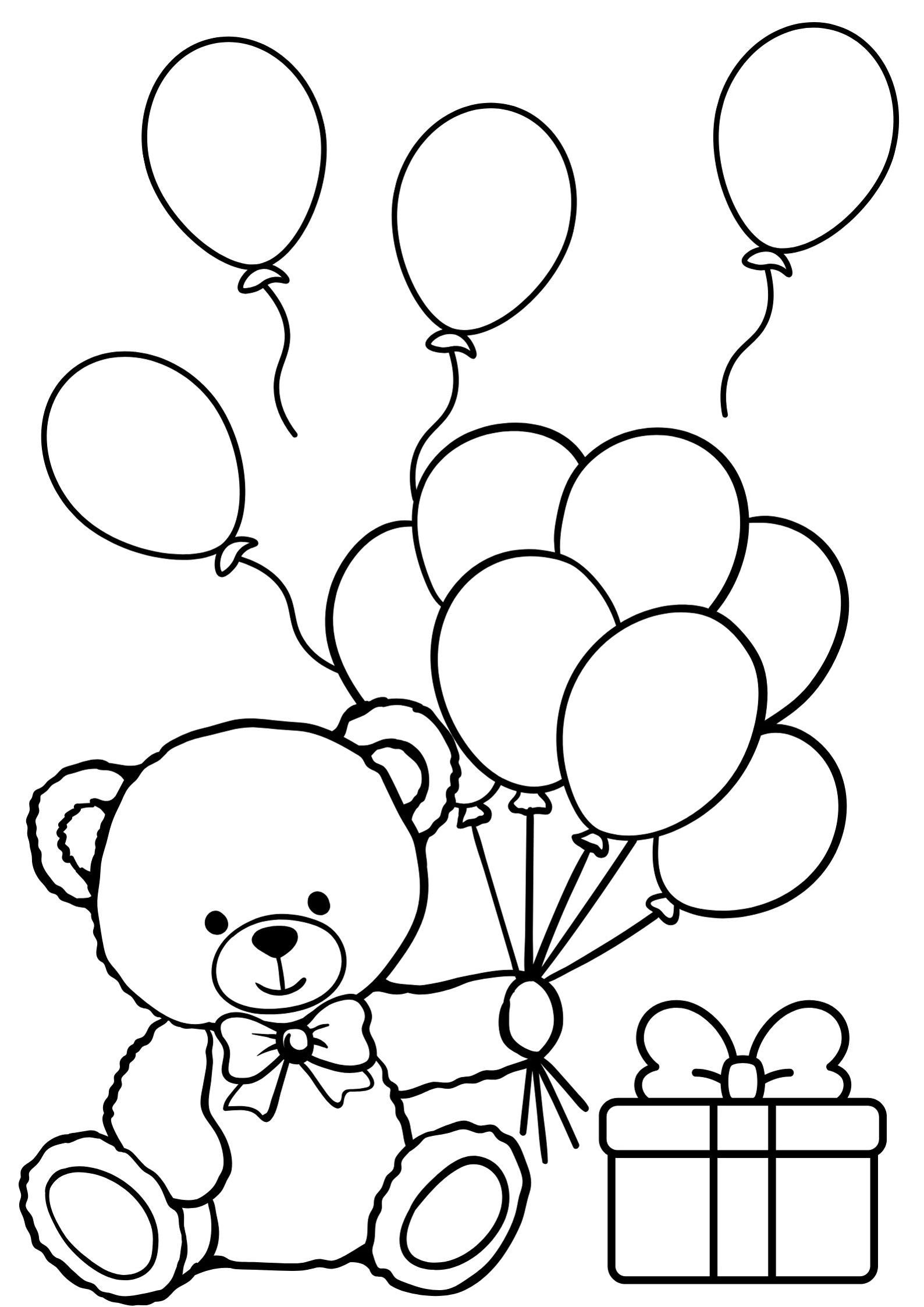 Teddy Bear Colouring Sheets Printable - for Kids - Age 2+ - Etsy