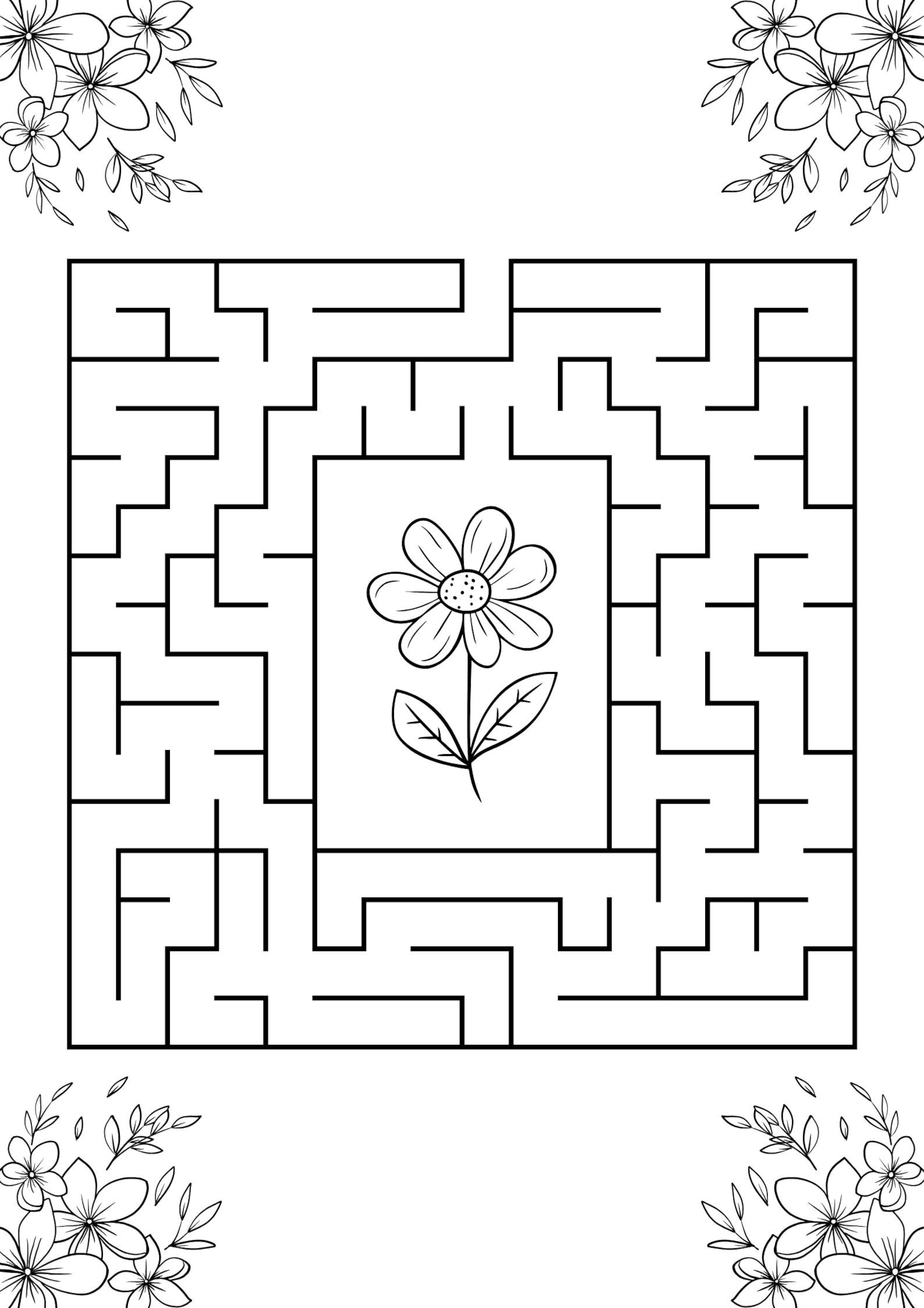 Maze Colouring Sheets Printable - for Kids - Age 8+ - Etsy