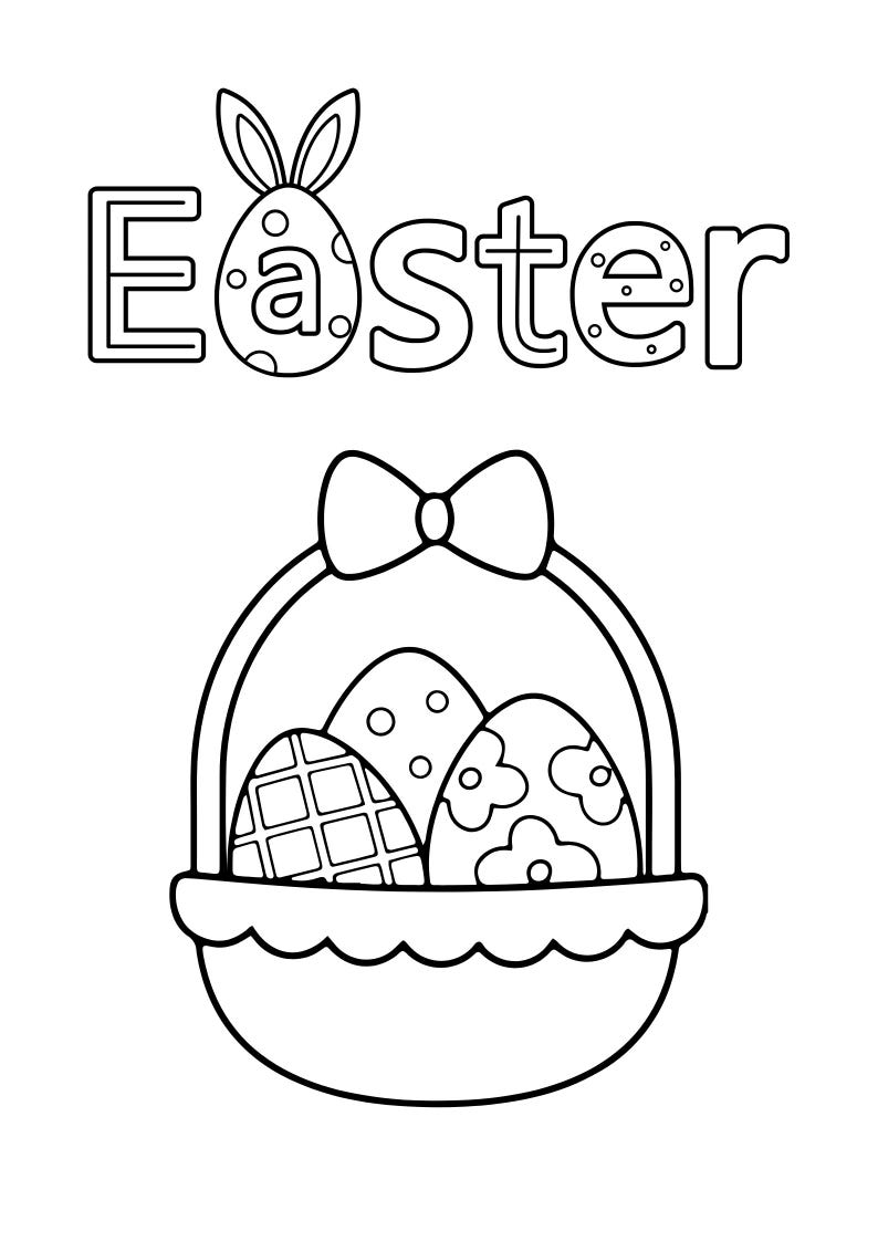 Easter Colouring Sheets Printable - for Kids - Age 2+ - Etsy