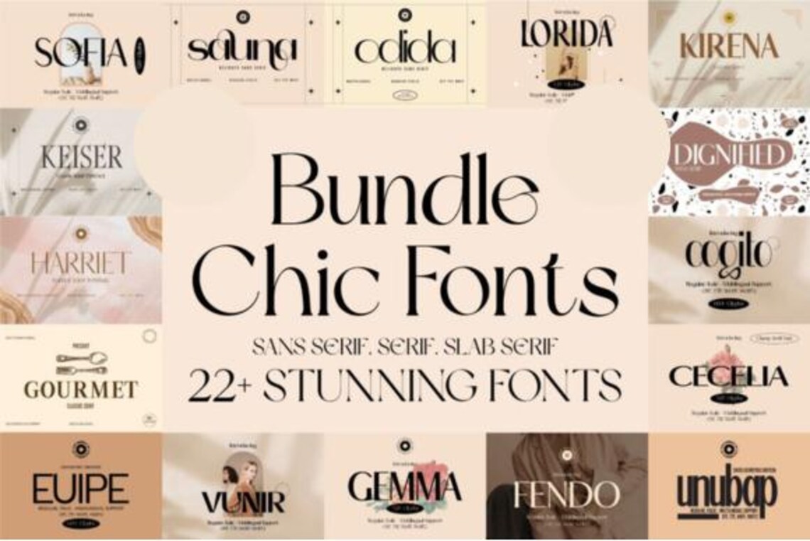 Unique & Classy Modern Font Bundle - Font Bundle, Elegant Font, Luxury ...