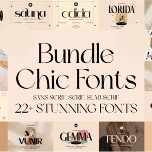 Unique & Classy Modern Font Bundle - Font Bundle, Elegant Font, Luxury ...