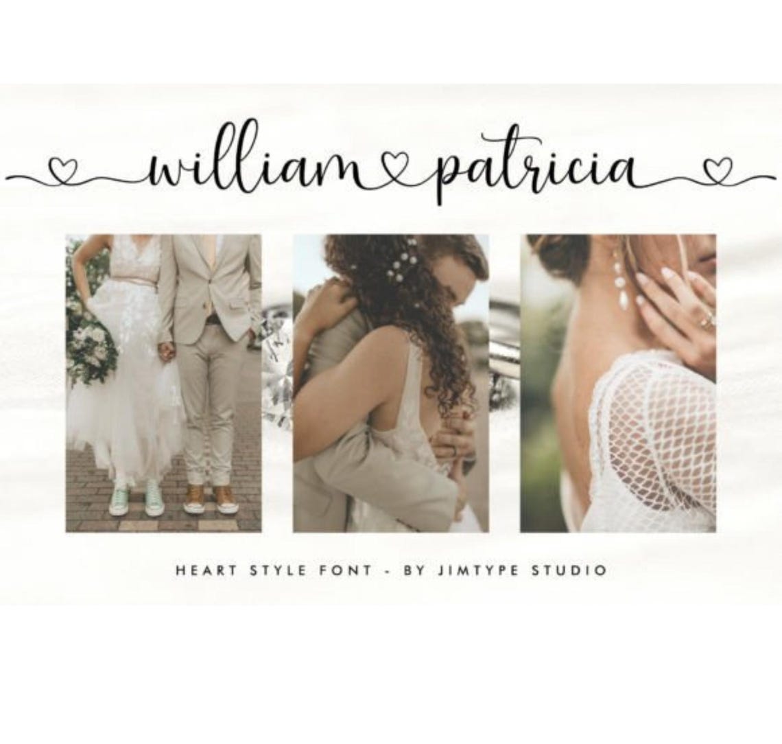 Madelyn Heart Font, Cursive Font | OTF, Ttf | Fonts Procreate, Fonts ...