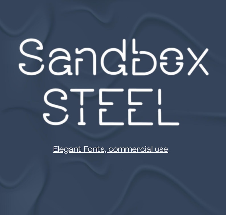 Sandbox Steel, Logo Font,canva Font, Commercial Fonts, Branding Font ...