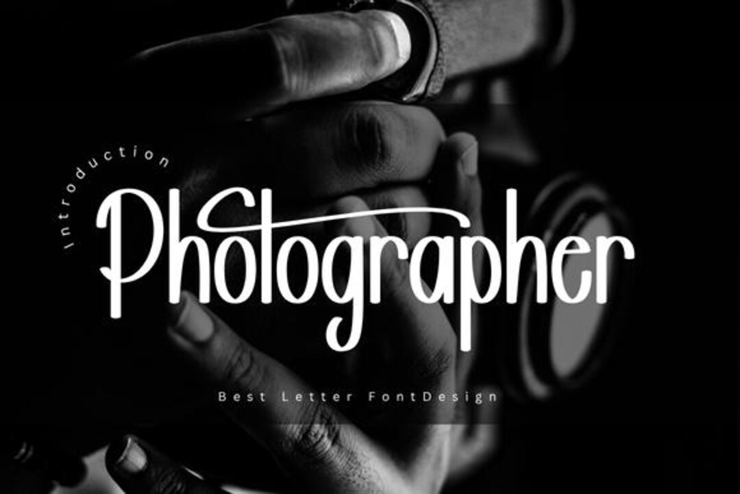 Photography Font | Elegant Script Font for Logos, Watermarks & Branding ...