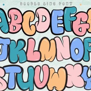 Doodle Font Svg, Doodle Font Png, Doodle Letters Svg, Doodle Alphabet ...