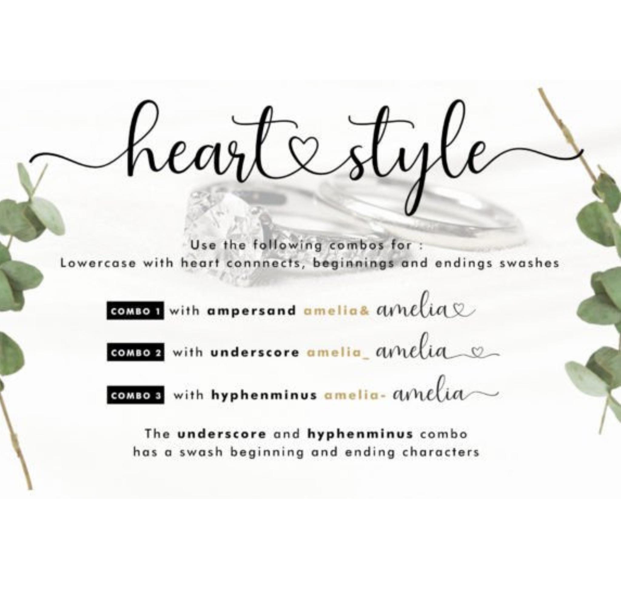 Madelyn Heart Font, Cursive Font | OTF, Ttf | Fonts Procreate, Fonts ...