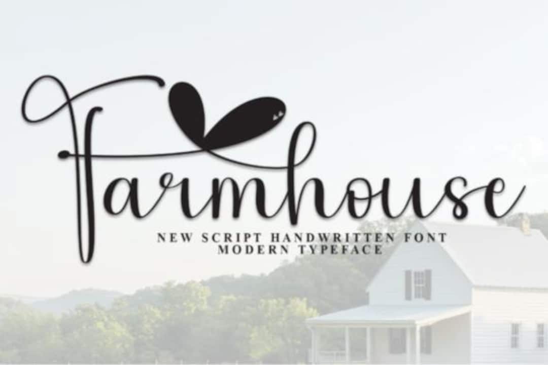 Farmhouse Font , Cricut Fonts, Farmhouse Fonts, Script Fonts, Farmhouse ...