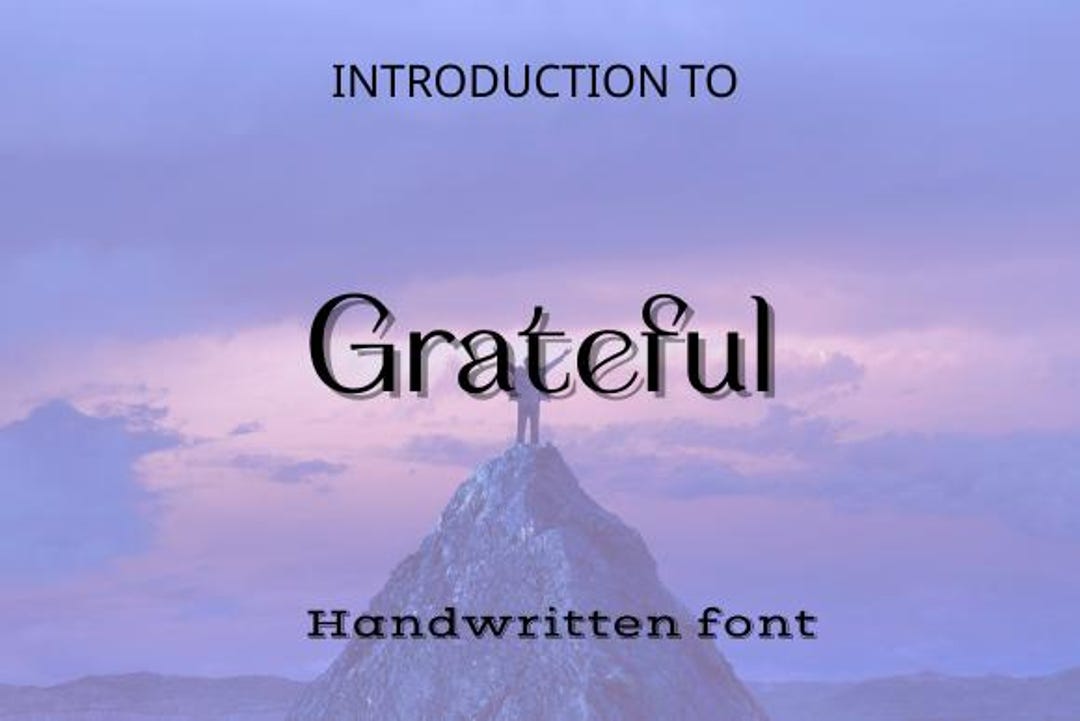 Grateful – A Handwritten Script Font With Heart - Etsy