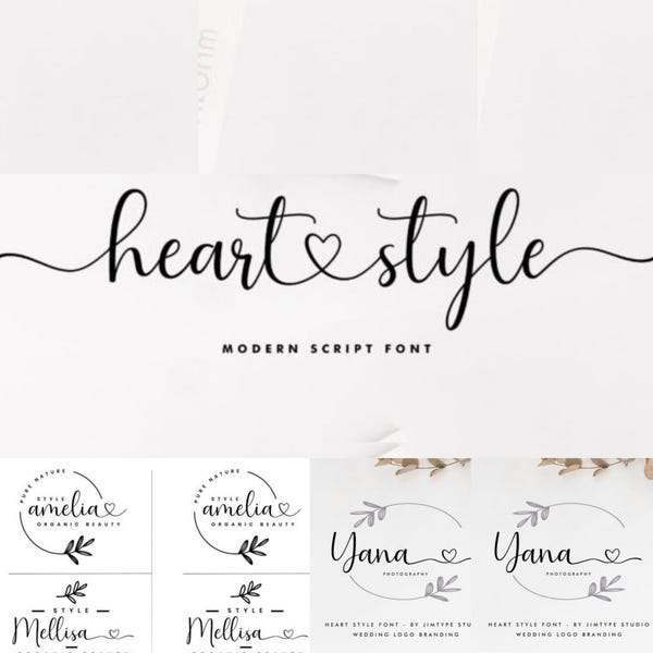 Heart Tail Script - Etsy